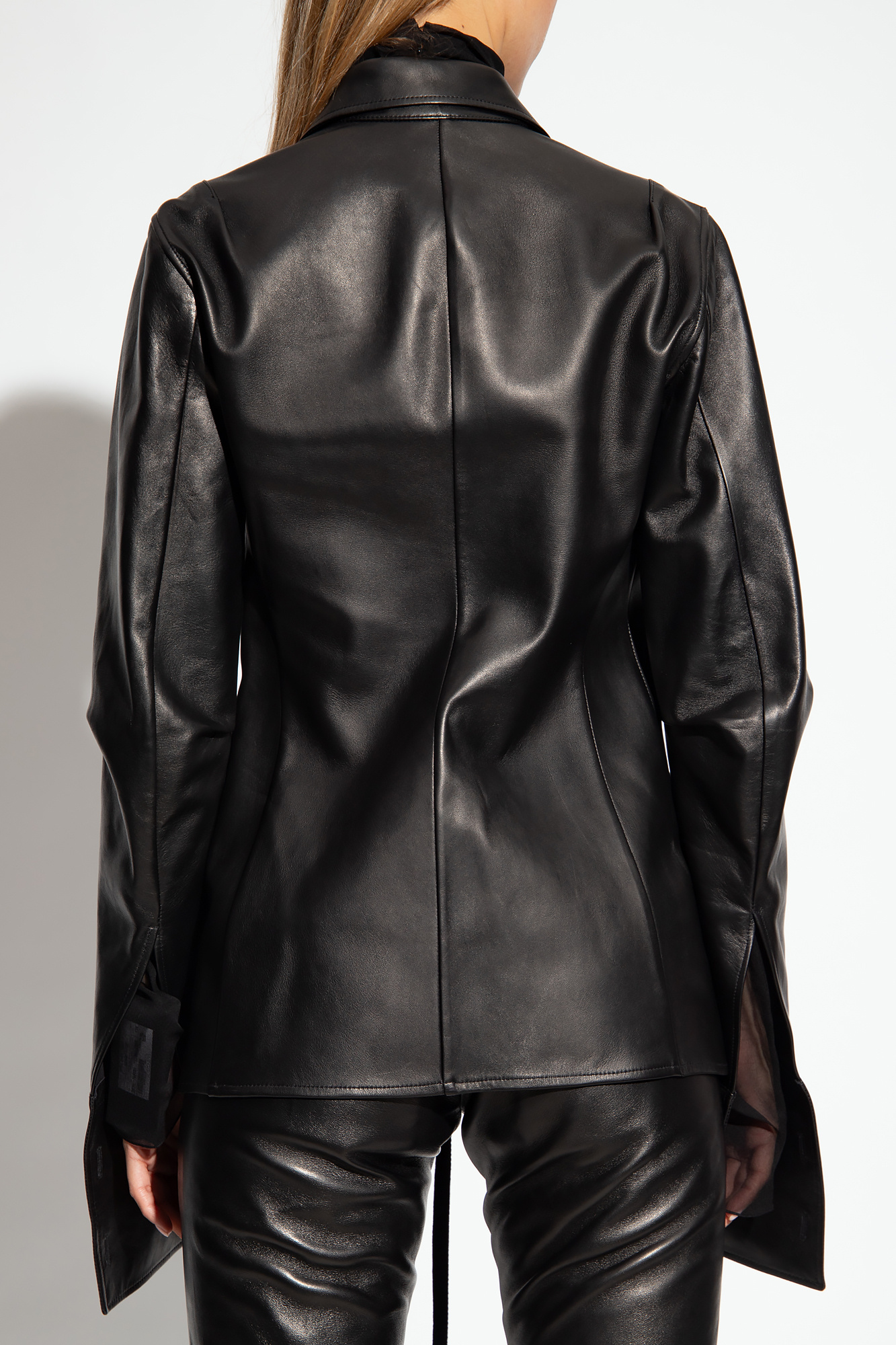 alexander wang black jacket - Black Leather shirt Ann alexander wang black jacket - Black Leather shirt Ann
